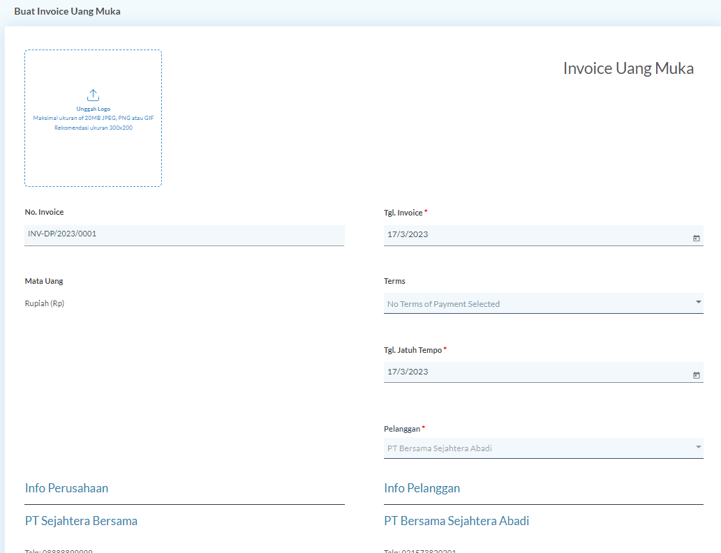 Cara Membuat Invoice Down Payment – Paper.id Support & Help