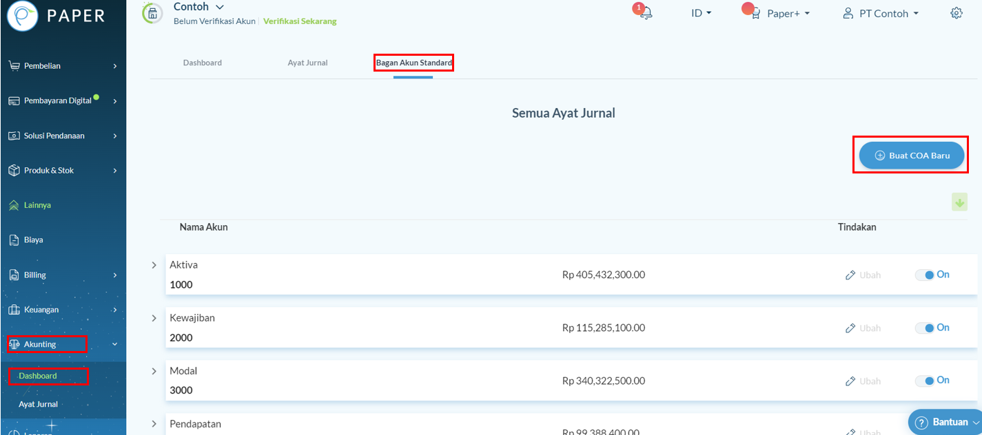 Cara Menambah Chart of Account (COA) – Paper.id Support & Help
