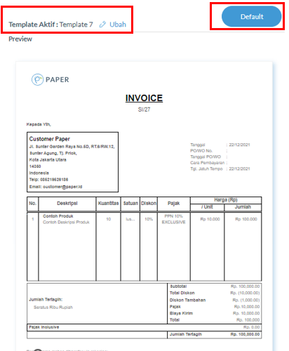 Cara Melakukan Pengaturan Invoice – Paper.id Support & Help