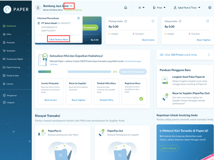 Cara Tambah Akun Perusahaan di Paper.id – Paper.id Support & Help