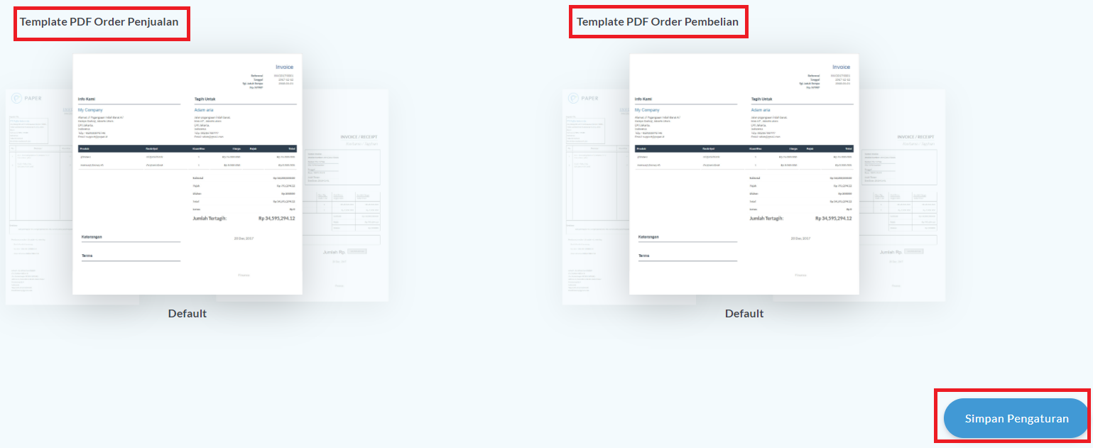 Pengaturan Order – Paper.id Support & Help